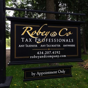 Custom Estate Signage Painted Wood Sign Storefront Business Property ...