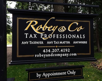 Custom Estate Signage Painted Wood Sign Blade Sign Storefront Signage ...