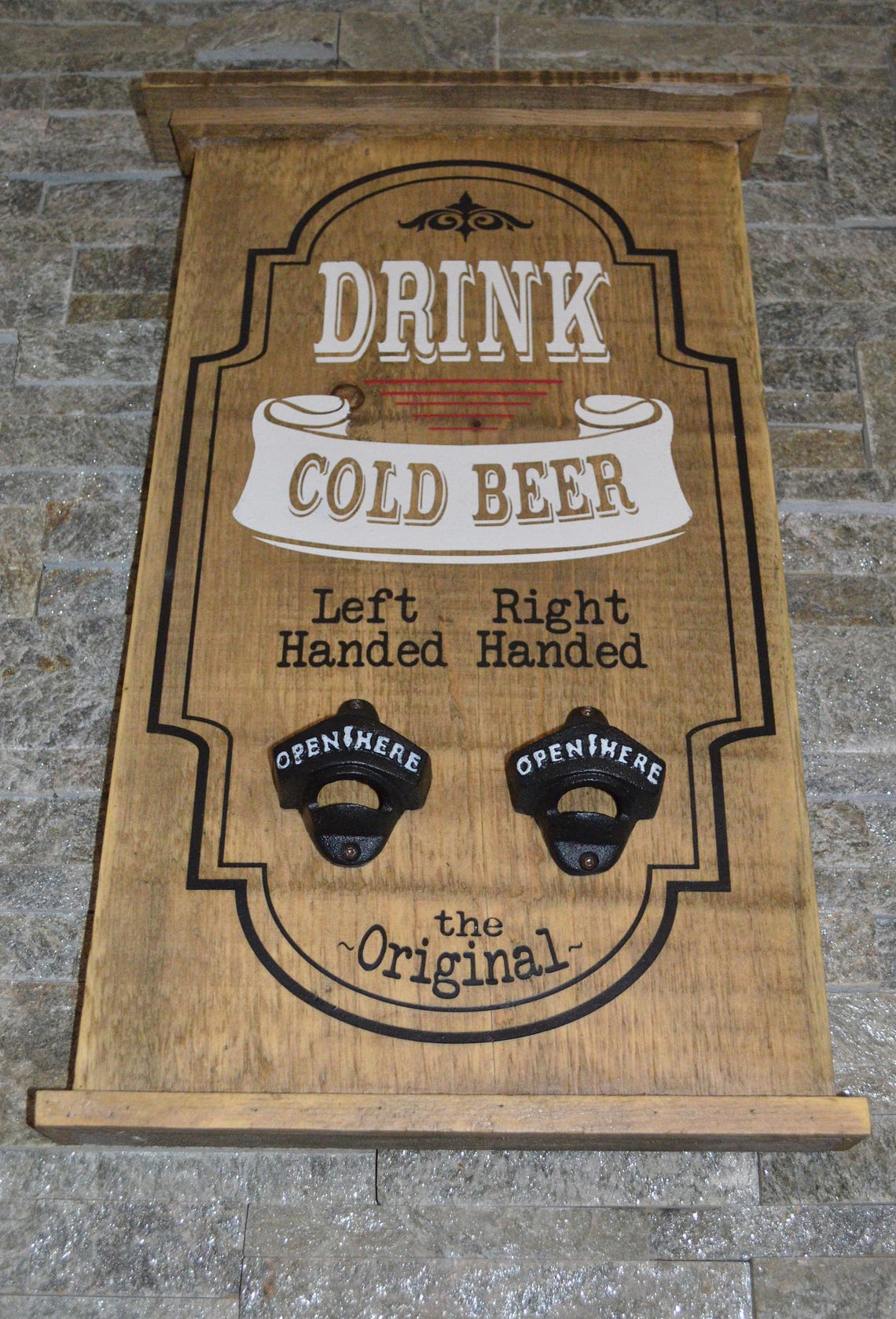 Drink Cold Beer Painted Wooden Sign Mancave Sign Nostalgic | Etsy