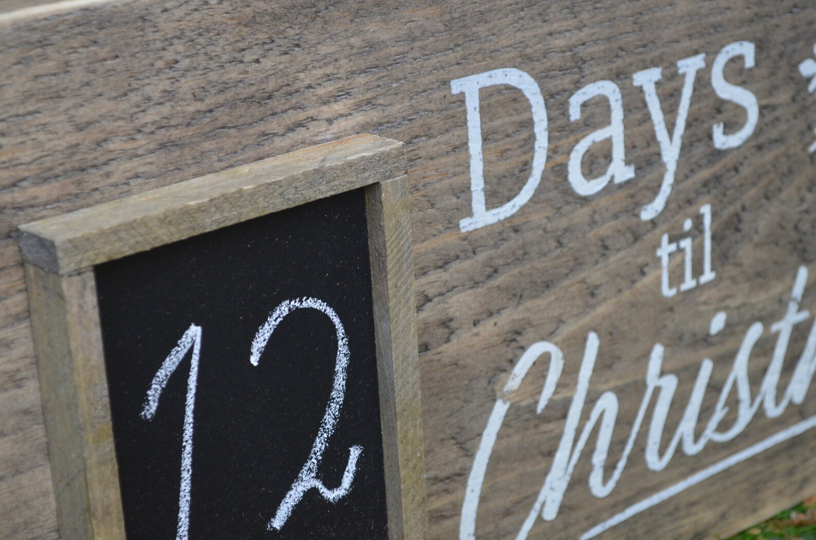 Days Til Christmas Rustic Barnboard Sign Days Til Christmas - Etsy Canada