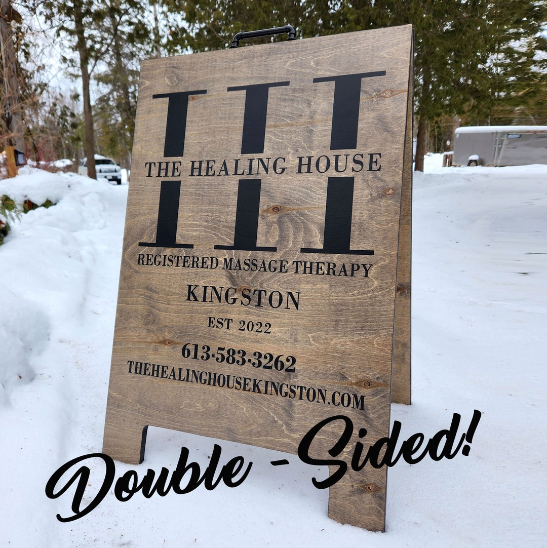 2-sided Custom Sandwich Board A-frame Sidewalk Sign Personalised ...