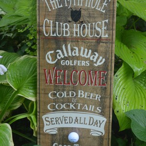Rustic Wooden Sign Golf Sign 19th Hole Club House Sign Rustic Wood Golf ...