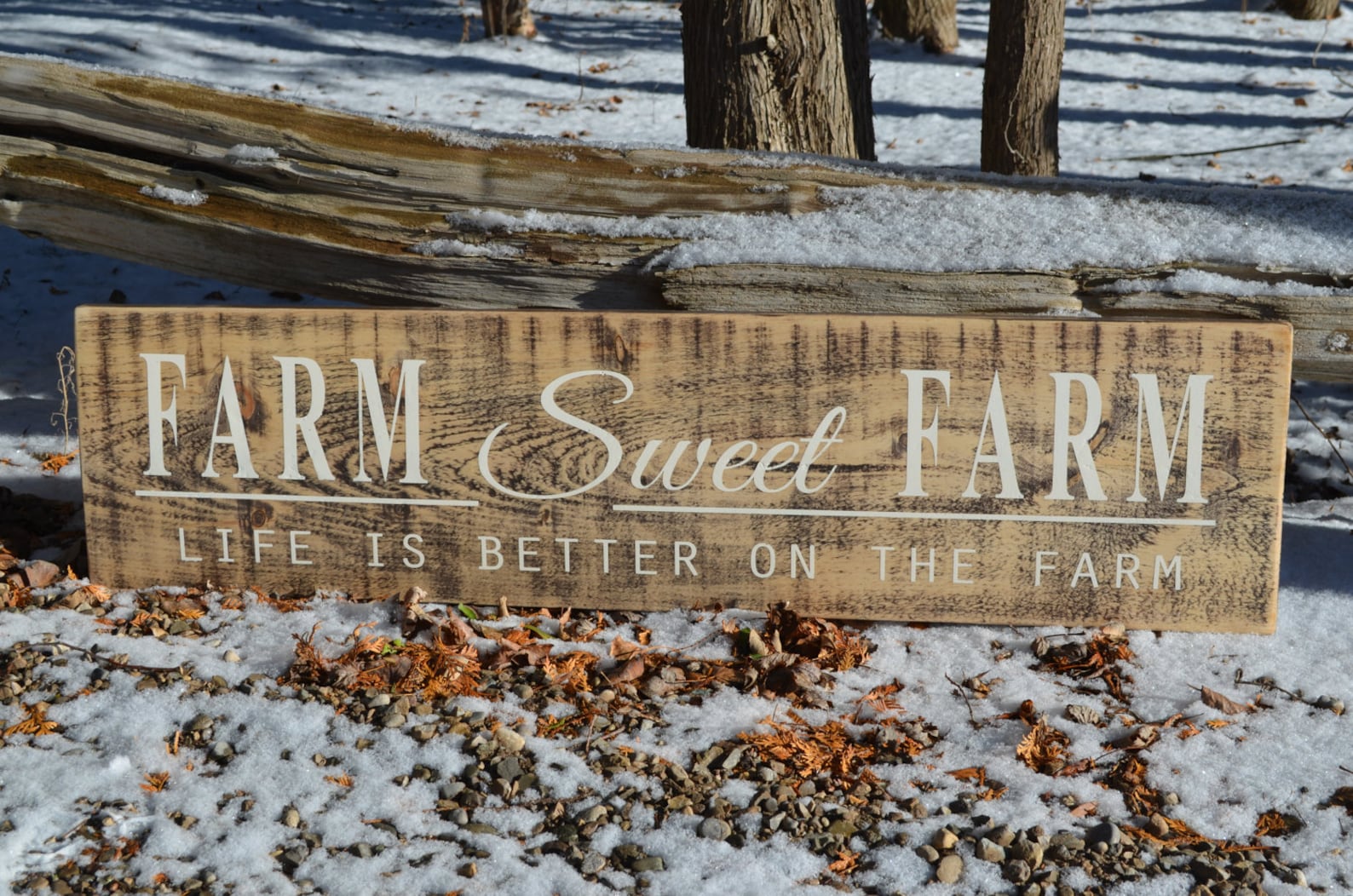 Farm Sweet Farm Vintage Wooden Sign Barnboard Sign Country Farmhouse ...