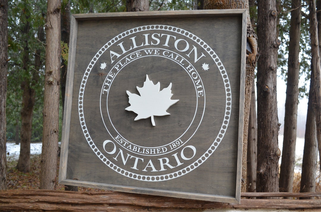 Town Sign City Sign Painted Wood Sign Customized Sign Customized Wooden ...