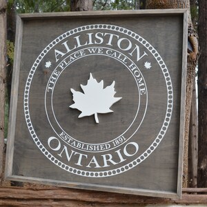 Town Sign City Sign Painted Wood Sign Customized Sign Customized Wooden ...