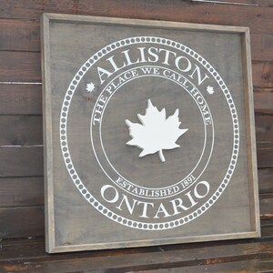 Town Sign City Sign Painted Wood Sign Customized Sign Customized Wooden ...
