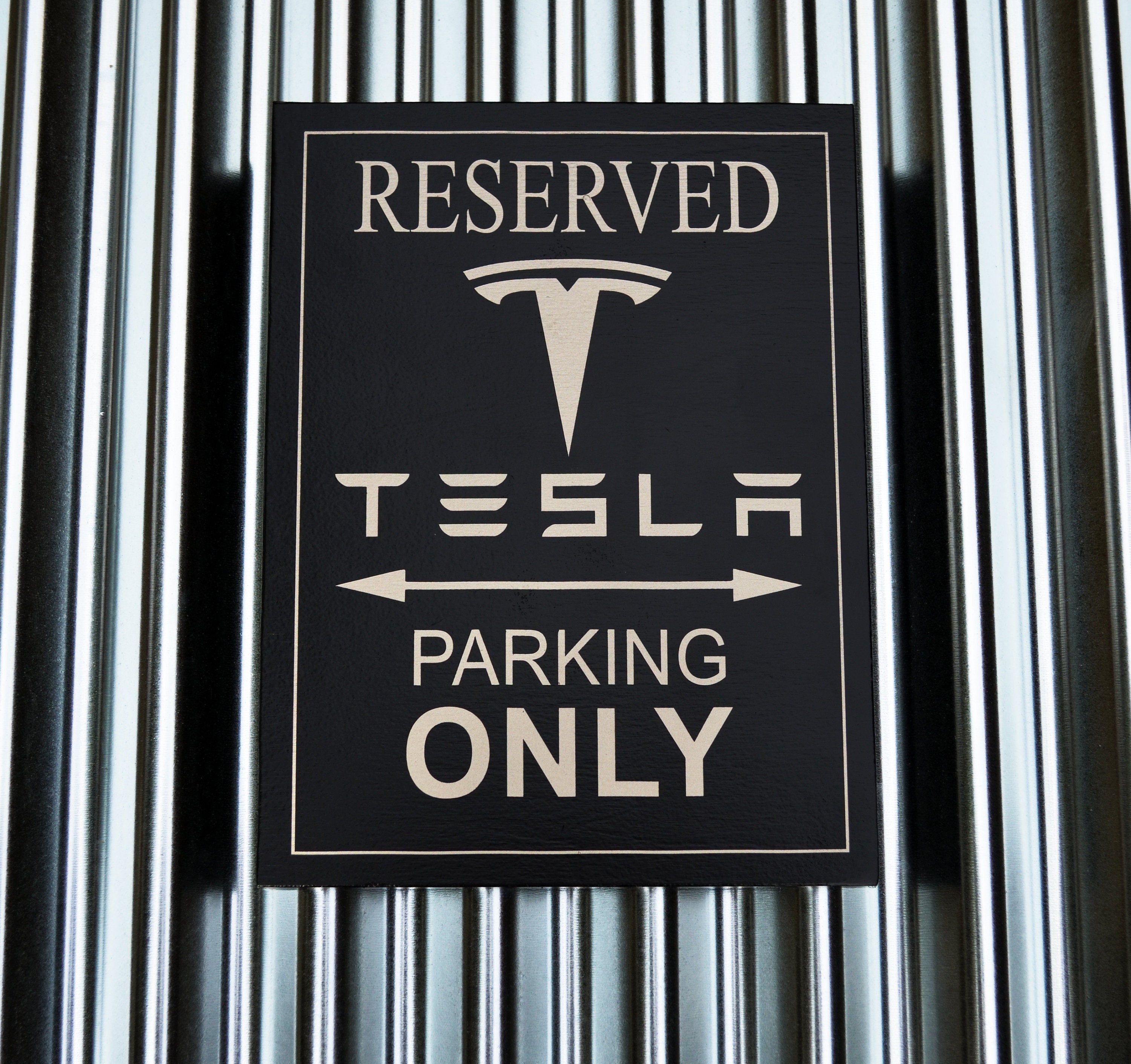 Tesla Parking Only Painted Wood Sign Mancave Sign Garage Sign - Etsy UK