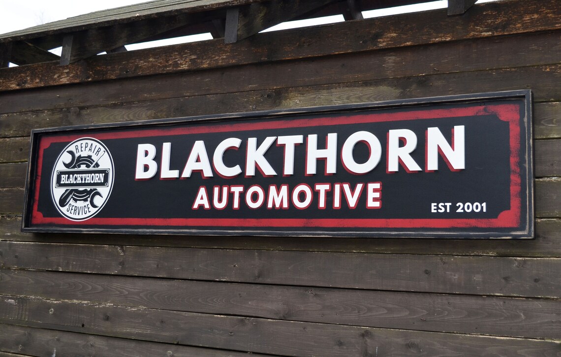 Garage Signage Acrylic and Wood 3-layer Sign Automotive - Etsy Canada