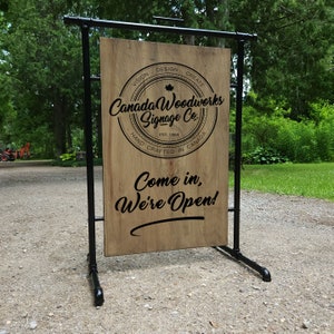 Sandwich Board 2-sided Custom Pipe Frame Portable Sign Personalized ...