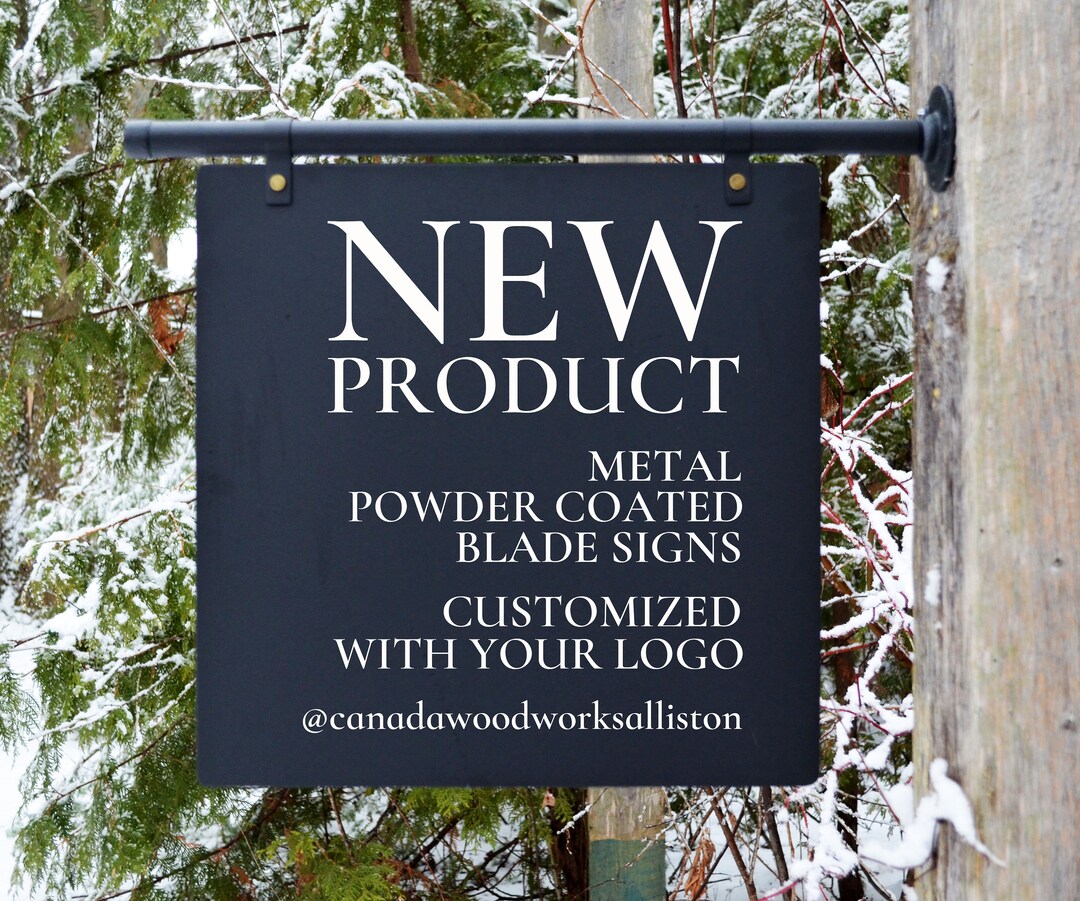 New Product! Metal Blade Sign Vinyl Artwork Included! Powder Coated ...