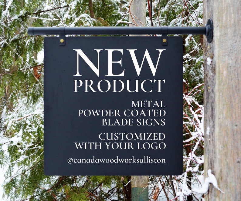 New Product! Metal Blade Sign Vinyl Artwork Included! Powder Coated ...