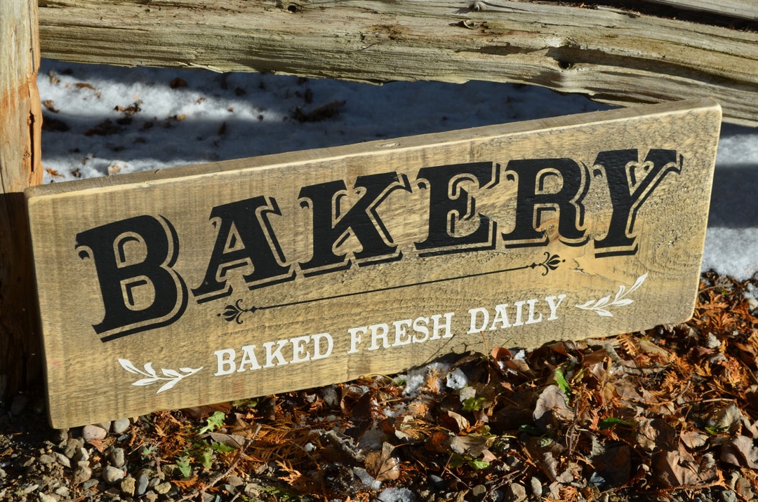 Bakery Vintage Wooden Sign Barnboard Sign Rustic Home Decor Country ...