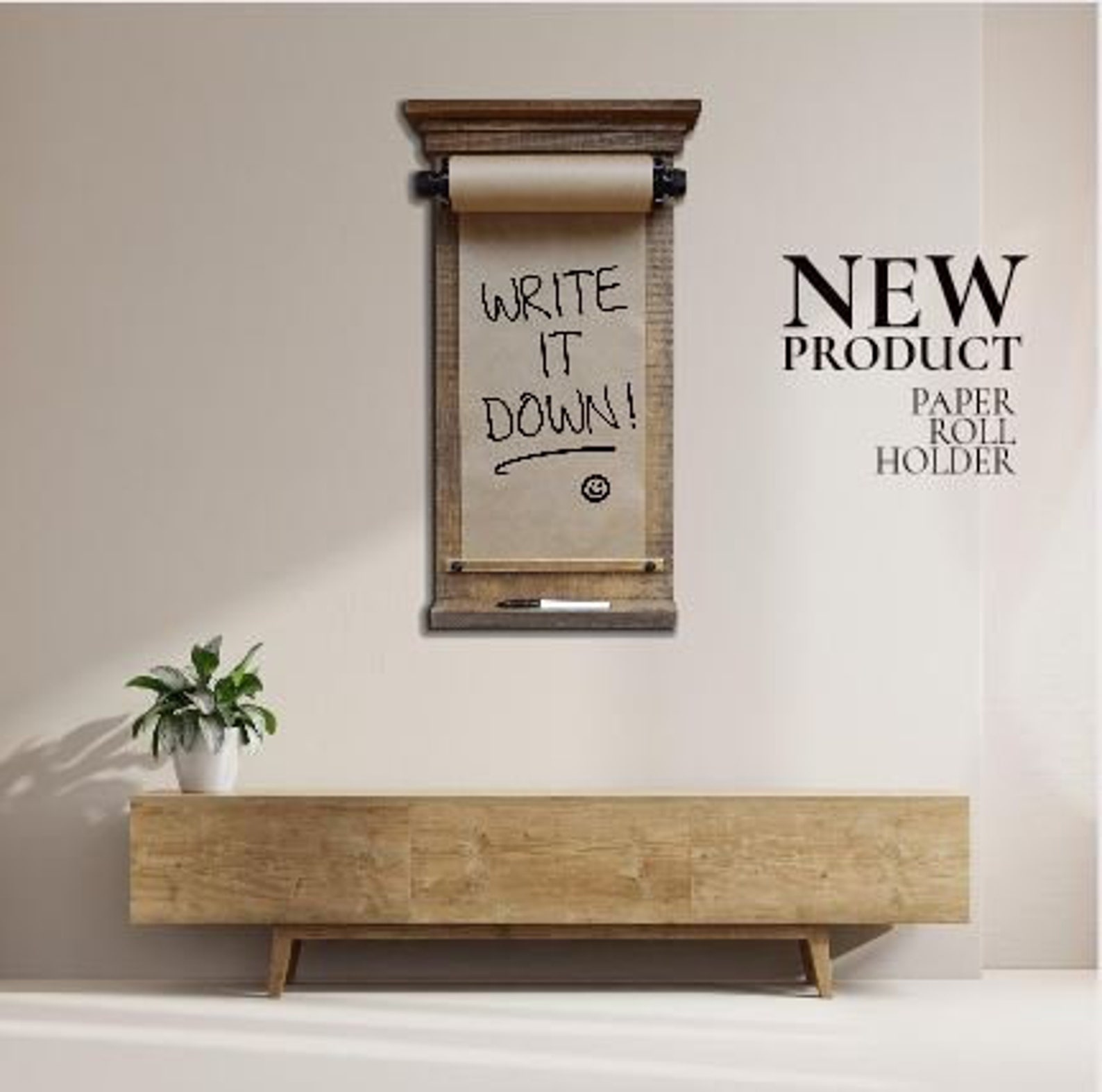 Hanging Note Roll Paper Barnboard Roll Kraft Paper Holder - Etsy Canada