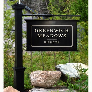 Custom Estate Signage Painted Wood Sign Storefront Signage Business ...