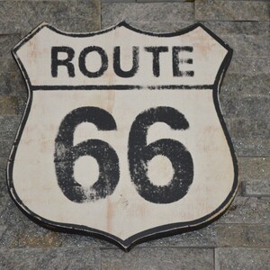 Route 66 Vintage Wood Sign Man Cave Sign Garage Sign Bar Sign Rustic ...