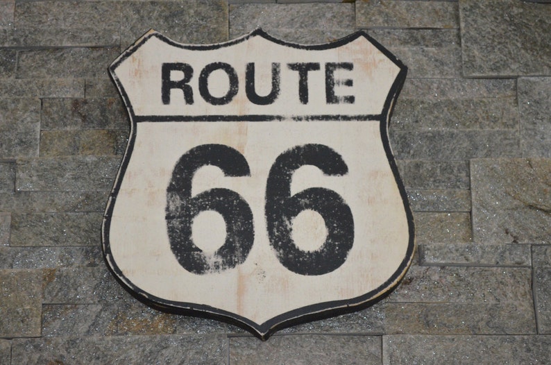 Route 66 Vintage Wood Sign Man Cave Sign Garage Sign Bar Sign Rustic ...