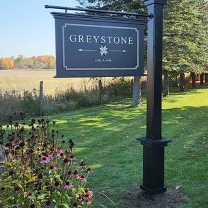 Custom Estate Signage Painted Wood Sign Storefront Signage Business ...