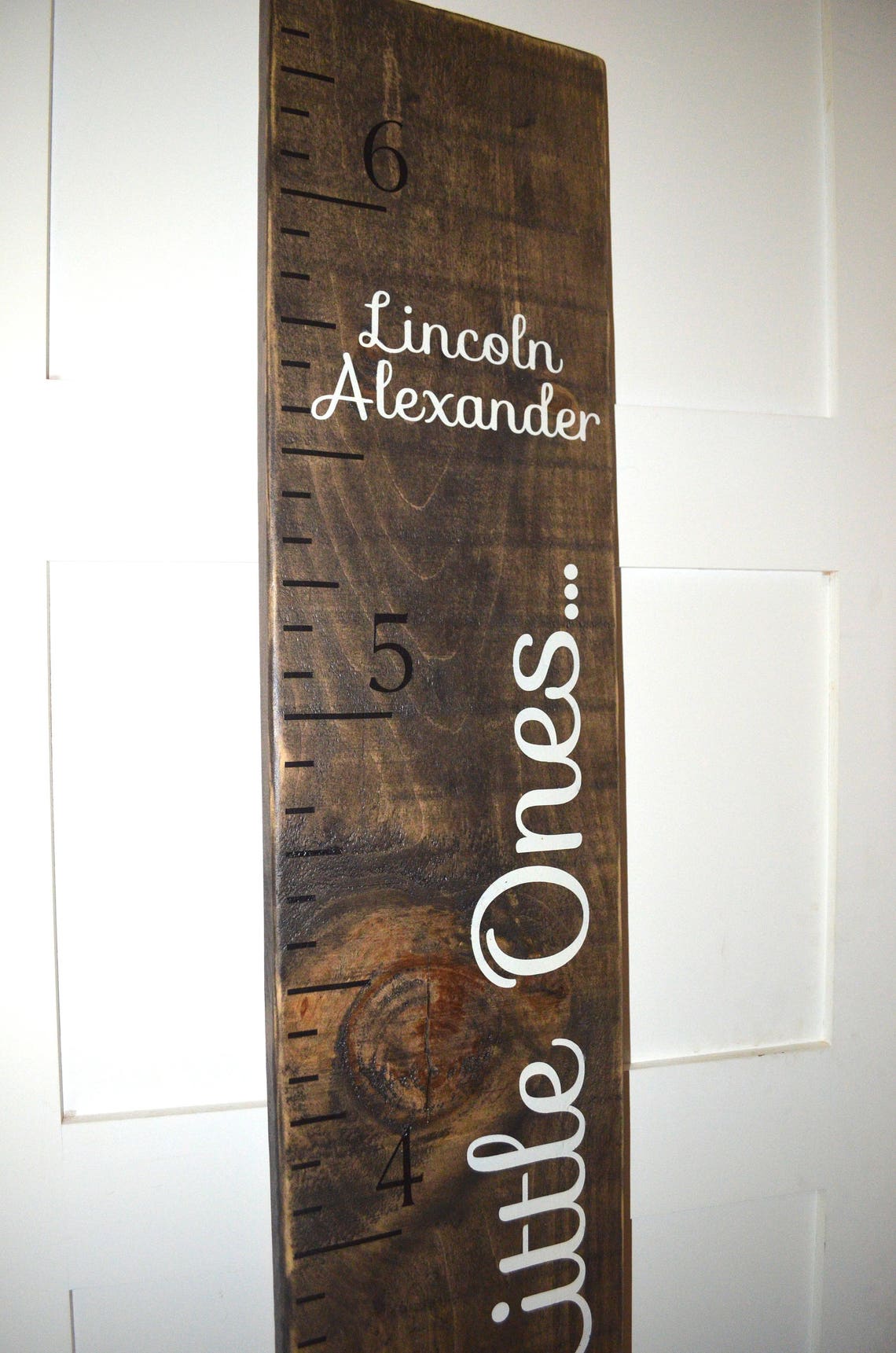 Children's Growth Chart Wooden Growth Chart Painted Wood Growth Chart ...