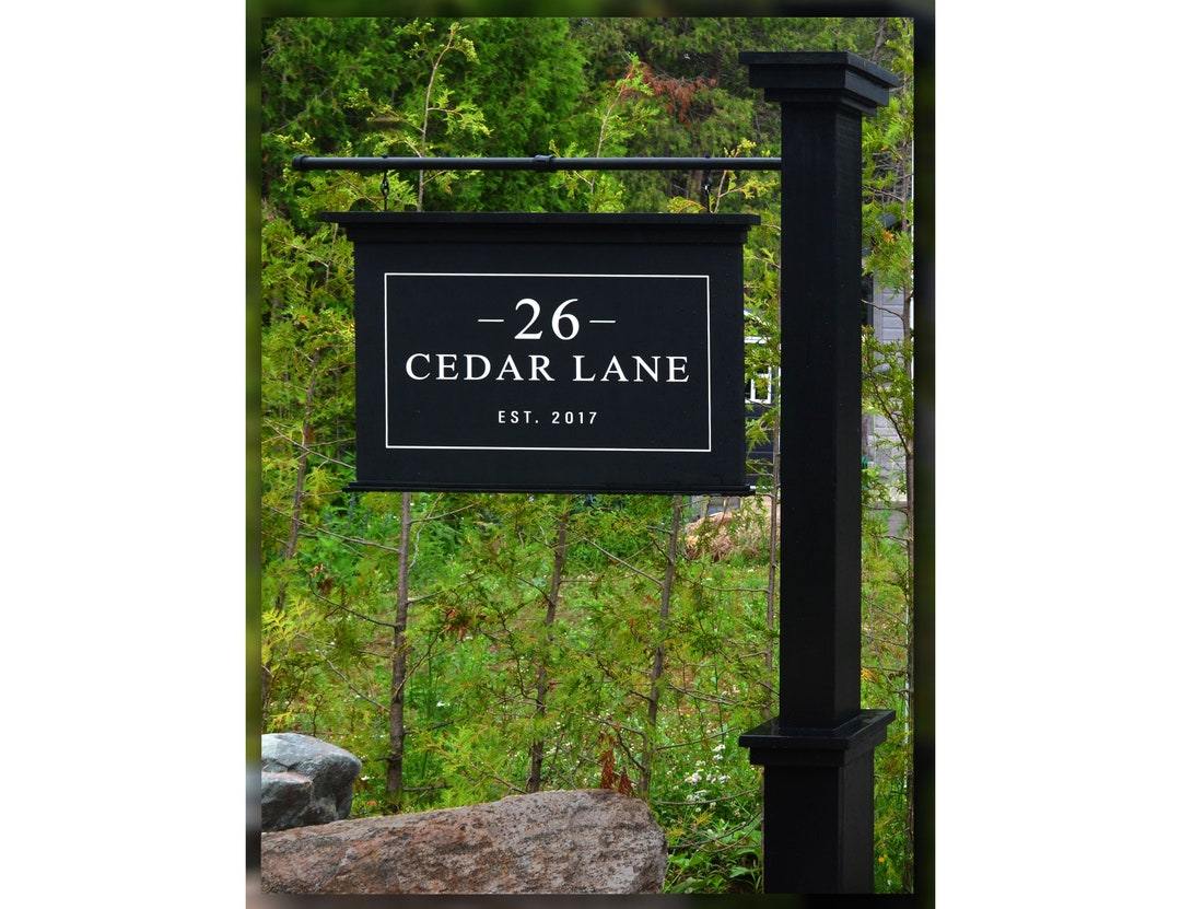 Custom Estate Signage Painted Wood Sign Storefront Business Property ...