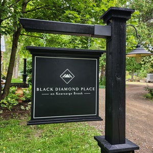 Custom Estate Signage Painted Wood Sign Storefront Business Property ...