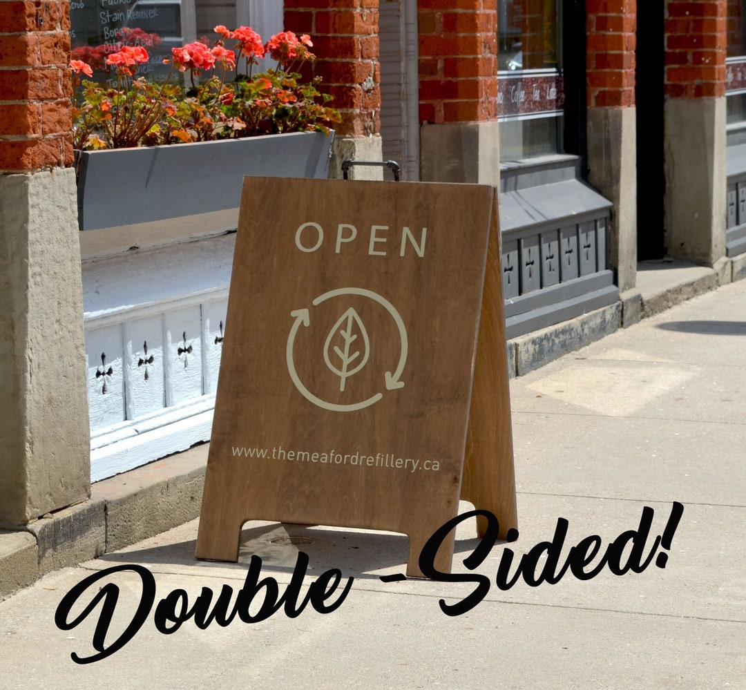 2-sided Custom Sandwich Board A-frame Sidewalk Sign Personalised ...