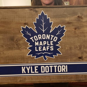 Custom Toronto Maple Leafs Sign Painted Rustic Wood Sign Mancave Art ...