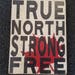 True North Strong Free Wooden Sign Rustic Canada Sign Rustic Wooden ...