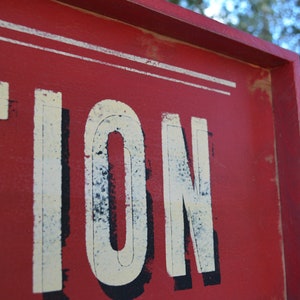 Service Station Sign Painted Rustic Wood Sign Mancave Art Garage Sign ...