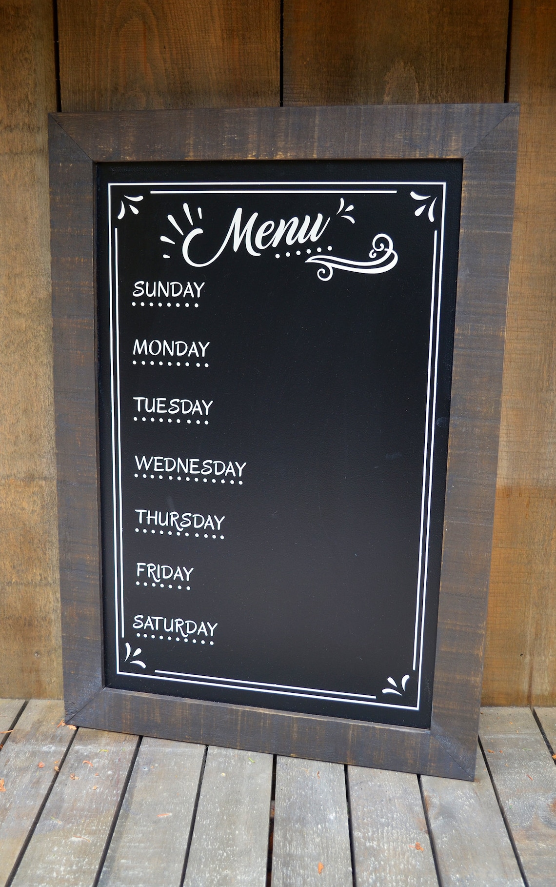 Chalk Board Sign Rustic Weekly Menu Sign Kitchen Sign Kitchen - Etsy Canada