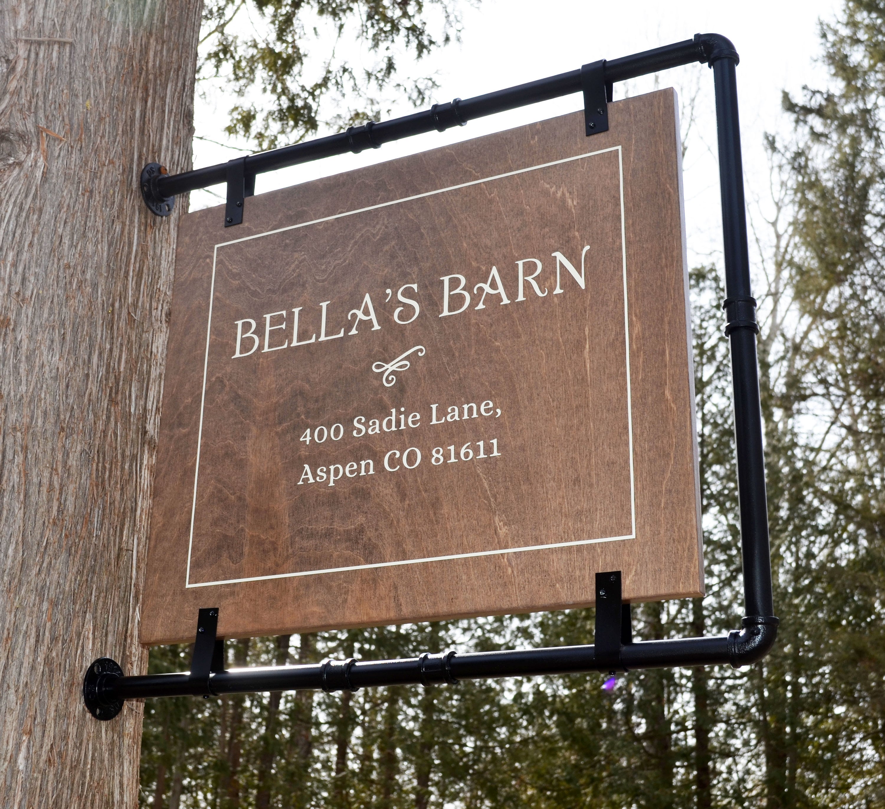 Custom Two-sided Blade Sign Custom Iron Hanging Bracket Farm Sign ...