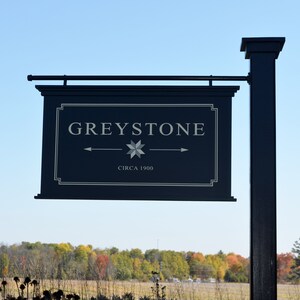 Custom Estate Signage Painted Wood Sign Storefront Signage Business ...