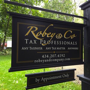 Custom Estate Signage Painted Wood Sign Storefront Business Property ...