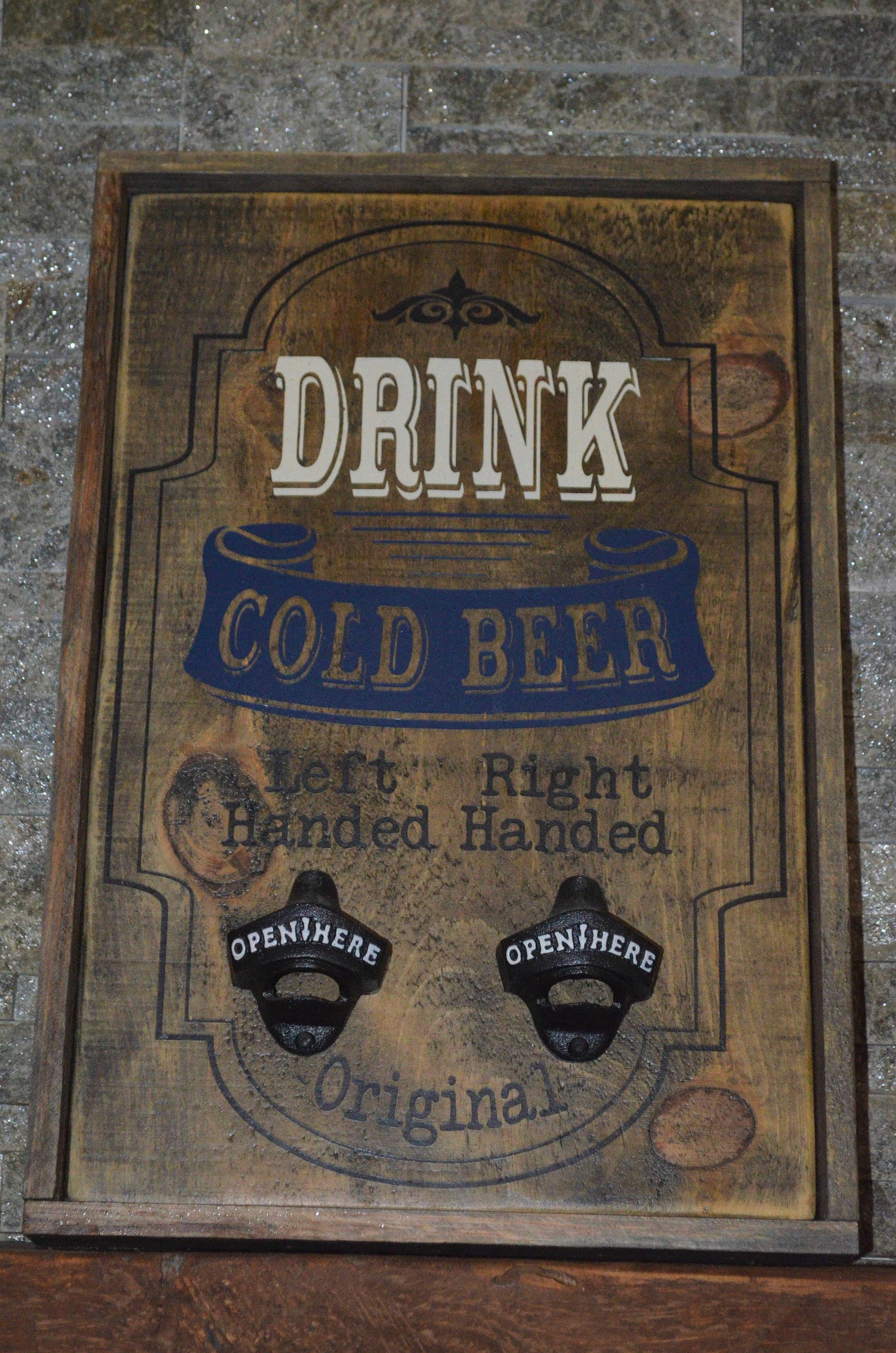 Drink Cold Beer Painted Wooden Sign Mancave Sign Nostalgic | Etsy Canada