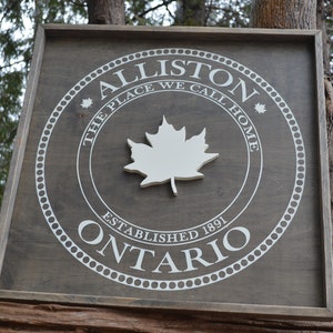 Town Sign City Sign Painted Wood Sign Customized Sign Customized Wooden ...