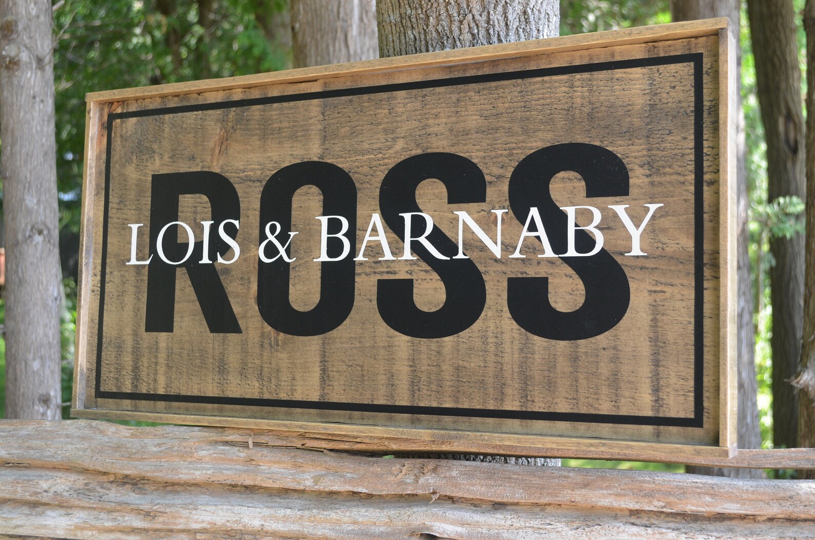 Rustic Wooden Sign Painted Wooden Sign Family Name Sign | Etsy