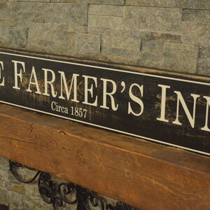 Farmer's Inn Painted Wooden Sign Barnboard Sign Vintage Sign Rustic ...