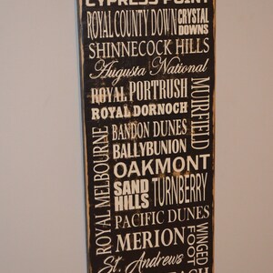 Top 20 Golf Courses From Around the World Rustic Wooden Sign Golf Sign ...