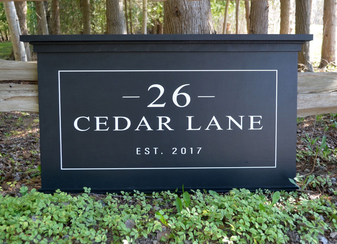 Custom Estate Signage Painted Wood Sign Storefront Signage | Etsy