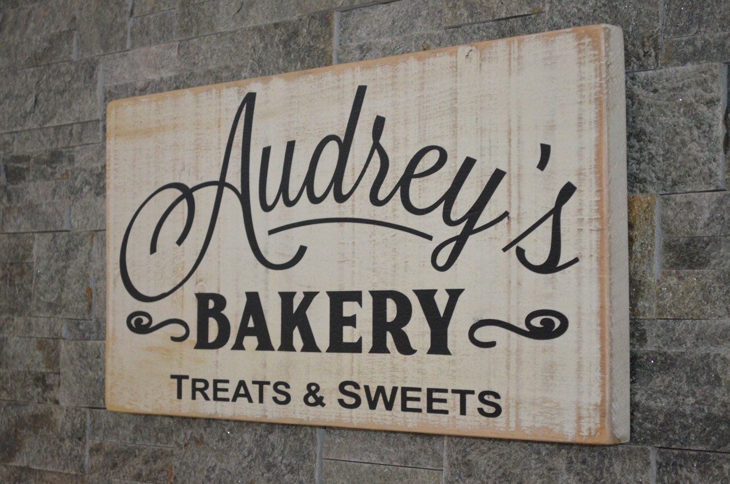 Personalized Bakery Wood Sign Painted Wooden Sign Distressed Sign ...