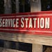 Service Station Sign Painted Rustic Wood Sign Mancave Art Garage Sign ...