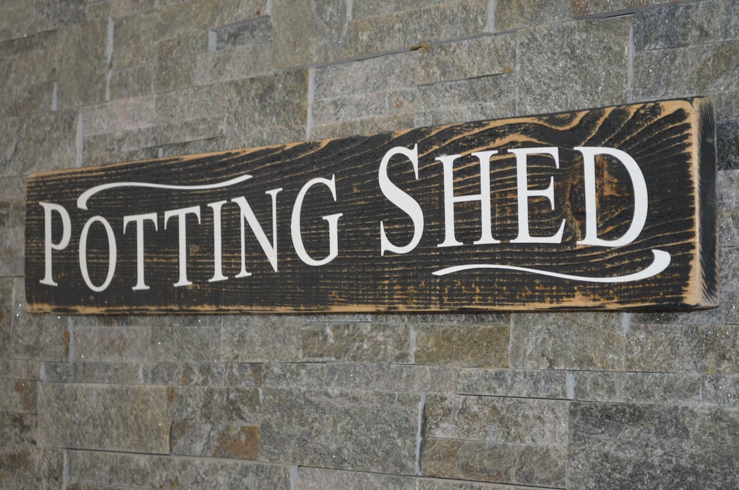 Potting Shed Rustic Wooden Sign Garden Sign Wood Vintage Sign ...
