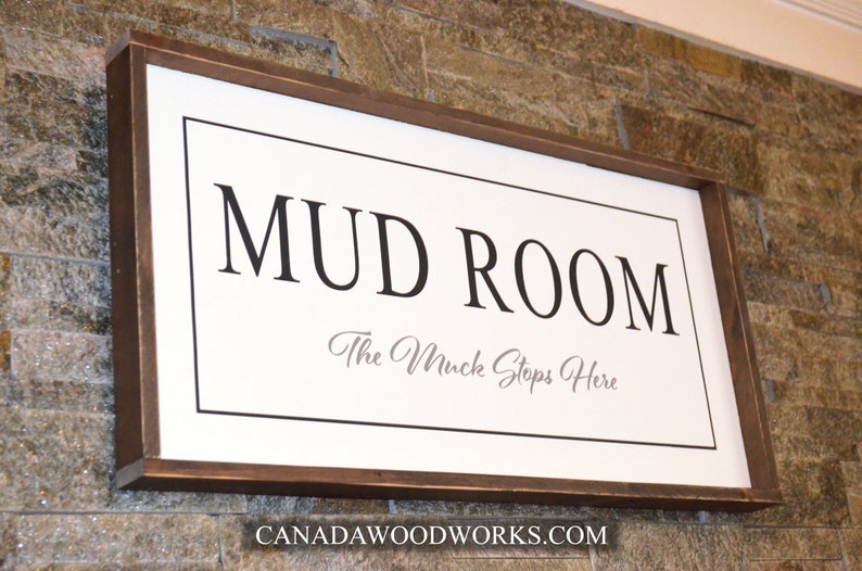 Mud Room Wood Sign Painted Wooden Sign Cottage Chic Sign | Etsy