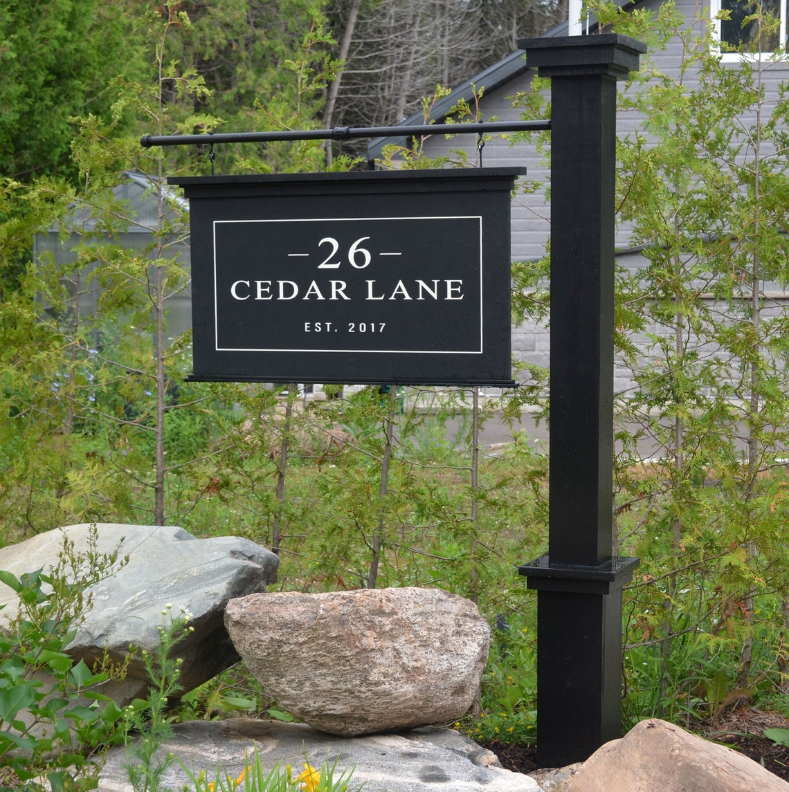 Custom Estate Signage Painted Wood Sign Storefront Signage | Etsy