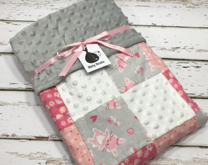 Bunny Baby Blanket Baby Girl Blanket Baby Shower Gift Crib - Etsy