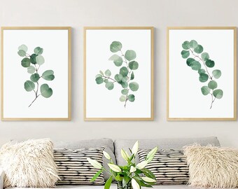 Watercolor Greenery Art Set Printable Digital Download Plant | Etsy