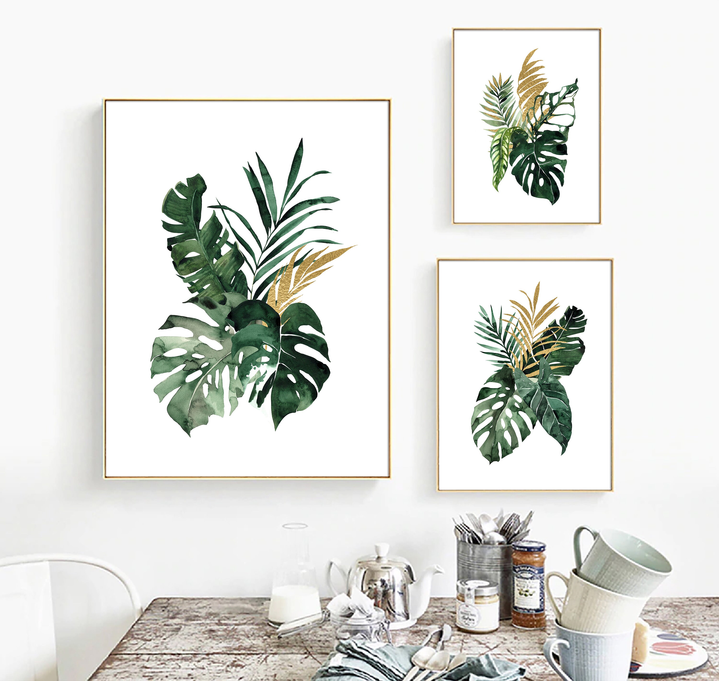 Tropical Greenery Art Set Printable Digital Download Etsy