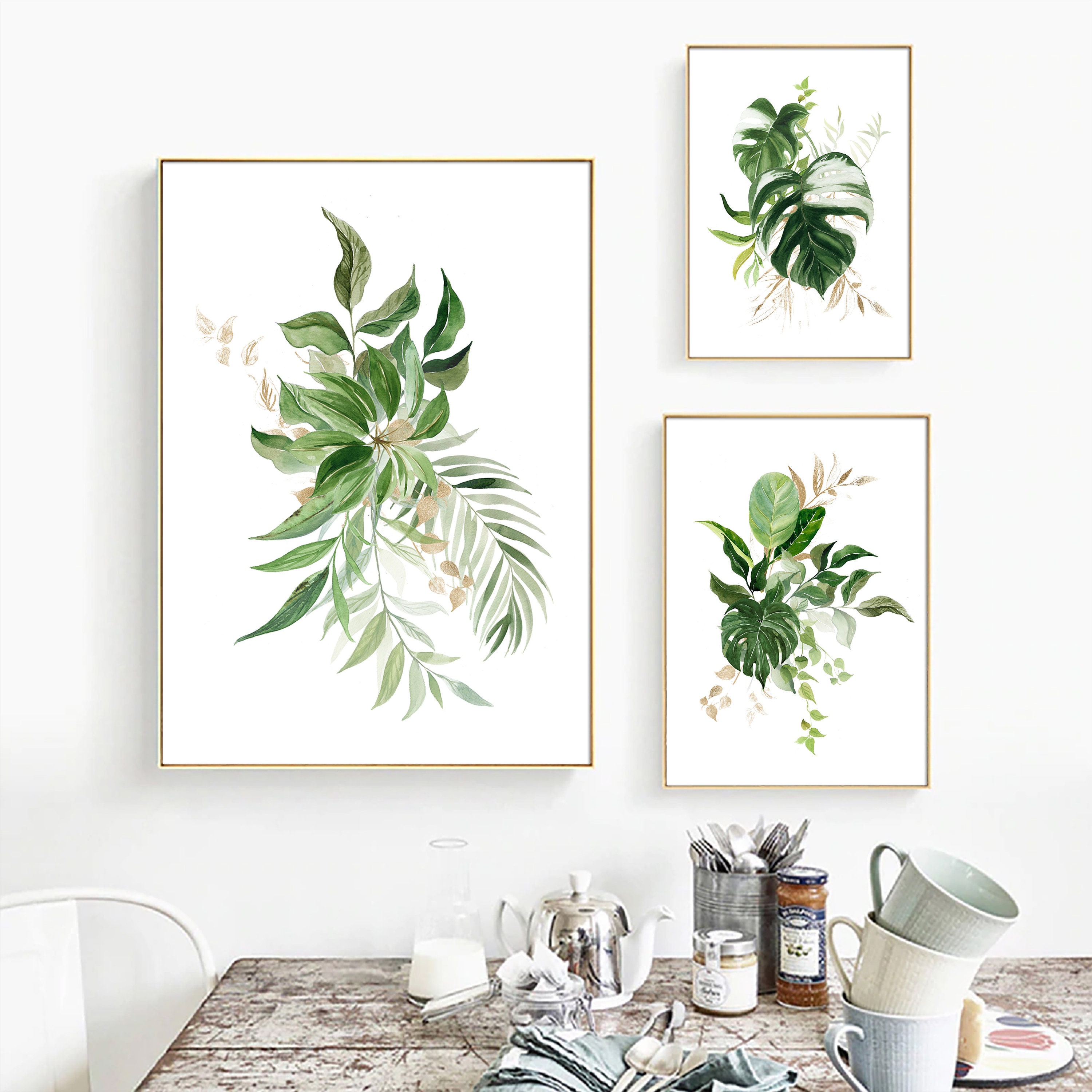 Tropical Greenery Art Set Printable Digital Download Etsy