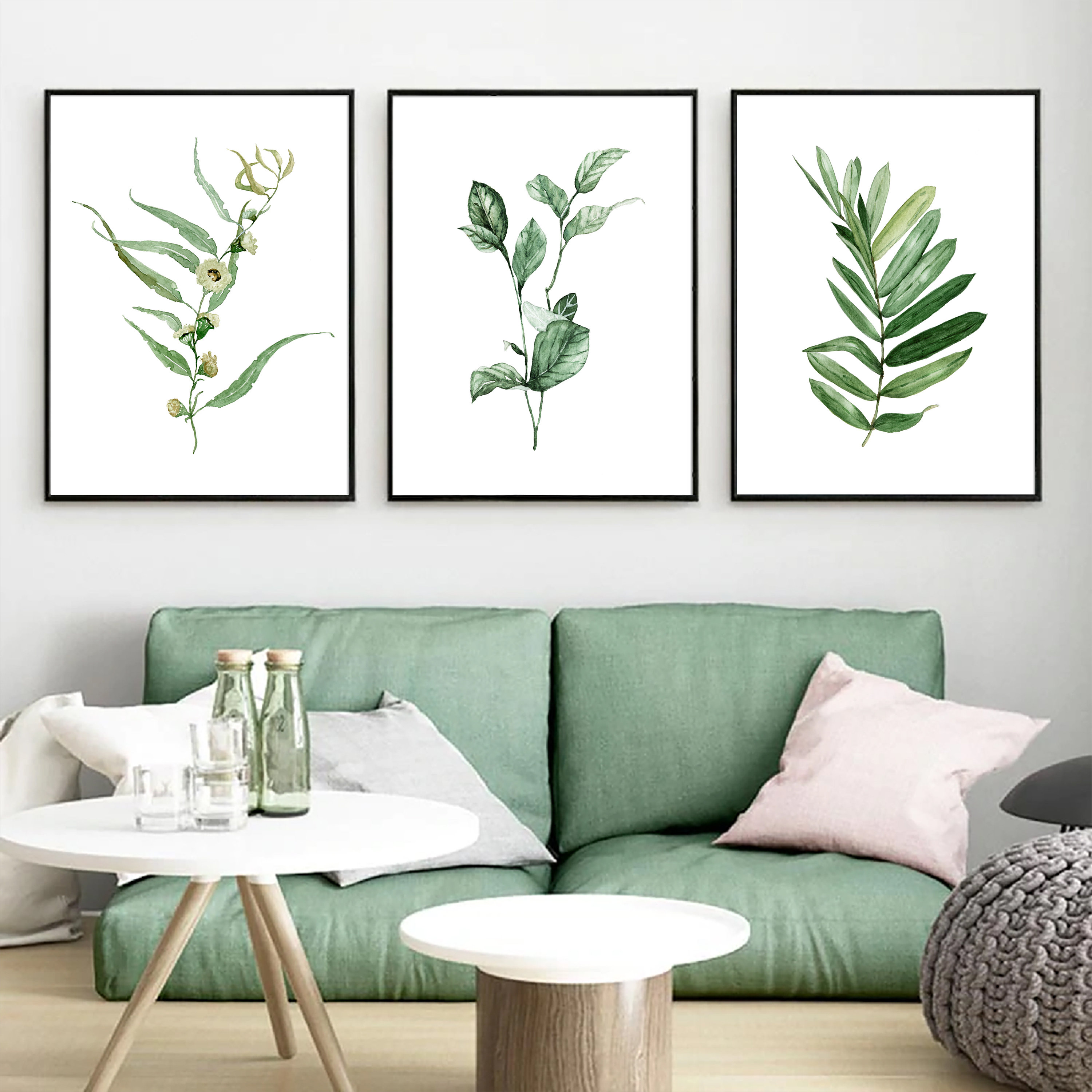 Watercolor Greenery Art Set Printable Digital Download Plant | Etsy