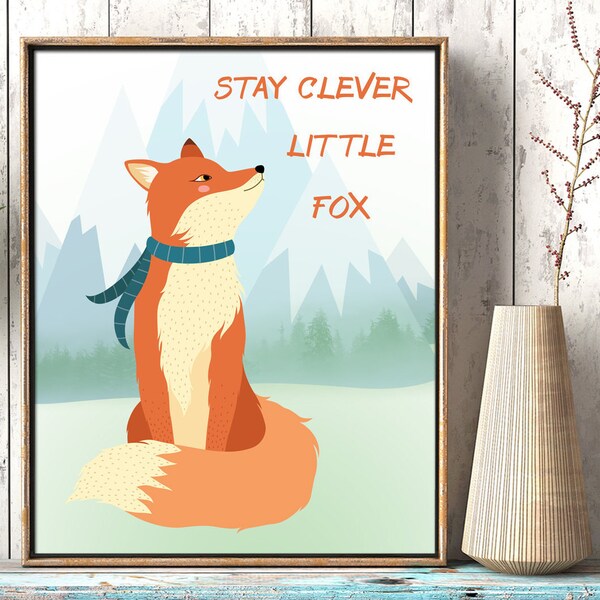 Woodland Fox Print - Etsy