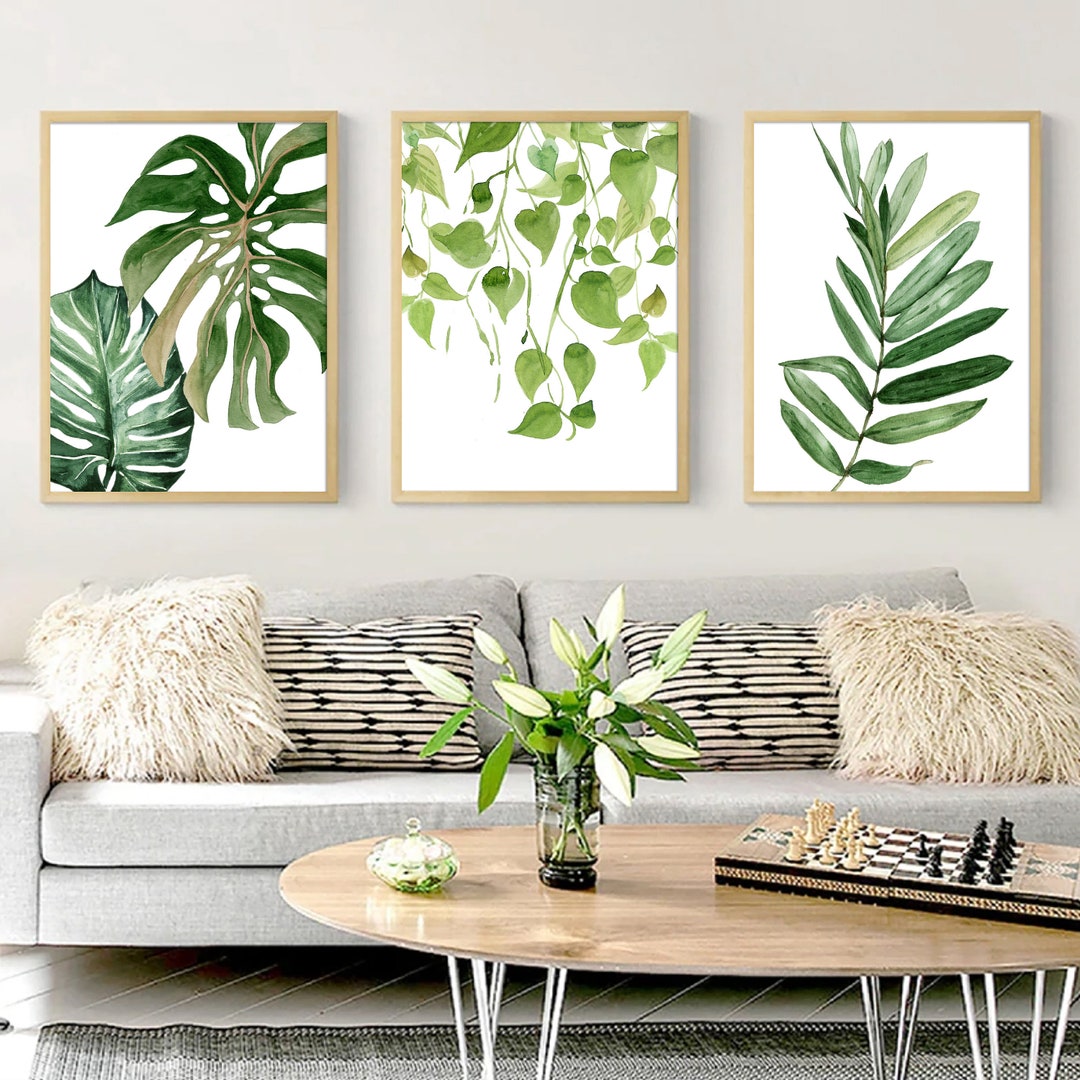 Tropical Greenery Art Set Printable Download Watercolor Etsy